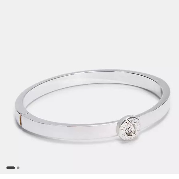 Coach | Jewelry | Coach Open Circle Hinged Bangle Silver New In Package ...